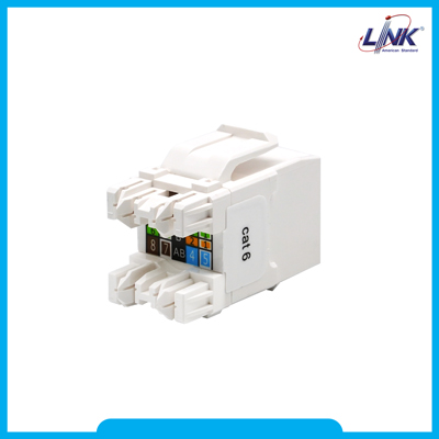 US-1006A : CAT 6 RJ45 Slim White JACK Color Changeable - kapnetwork
